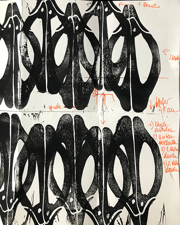 #16/52 weeks of printmaking: Jugendstil | Wie entsteht ein Muster?